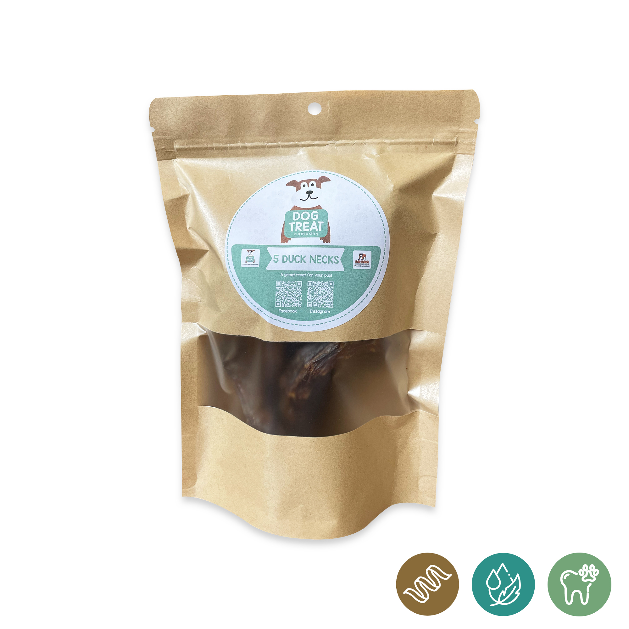 5 Dried Duck Necks - Dog Treat Company